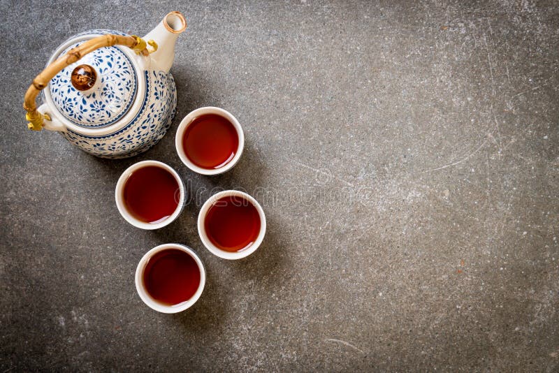 Beautiful Chinese tea set stock photo. Image of brown - 158327638