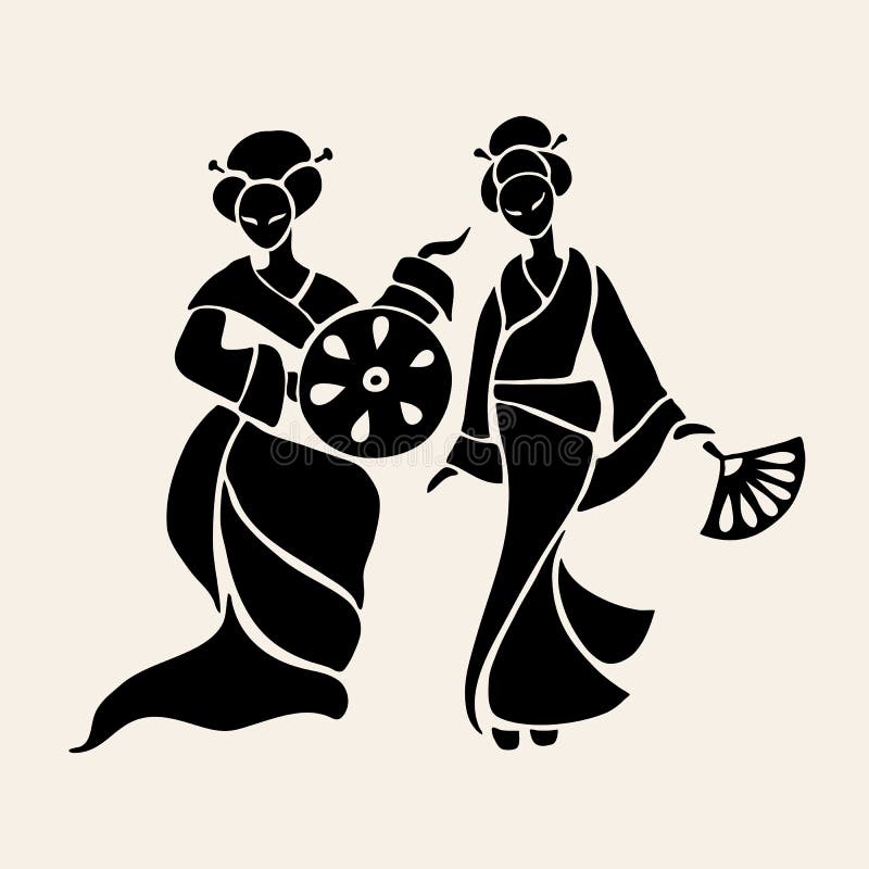 Beautiful Chinese Women stock vector. Illustration of japanese - 60980139