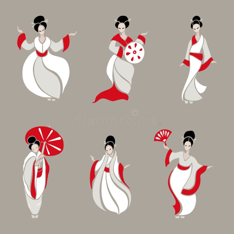 Beautiful Chinese Women stock vector. Illustration of beauty - 60967890