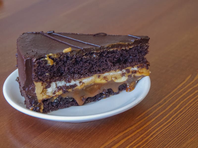 Beautiful Chocolate Cake on Plate Stock Image - Image of pastries ...