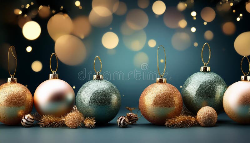 Beautiful Christmas Balls Banner with Text Space Stock Illustration ...