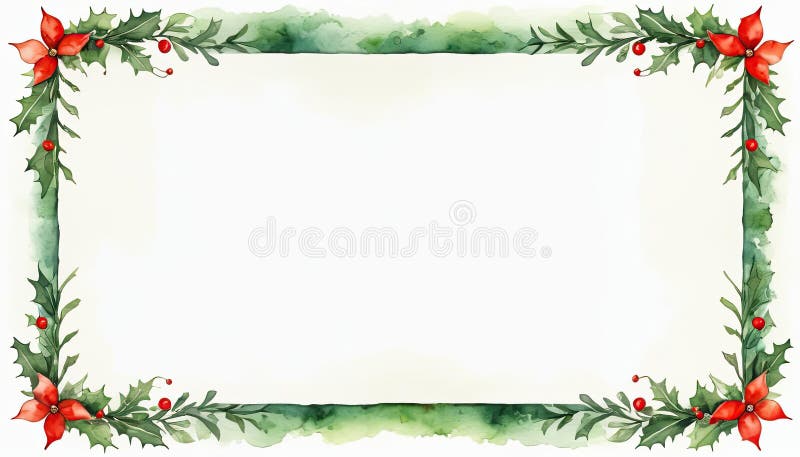 Beautiful Christmas Card Frame or Menu Card with Copy Space Stock ...