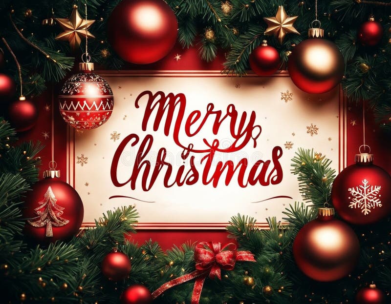 Beautiful Christmas card stock image. Image of gold - 293423479