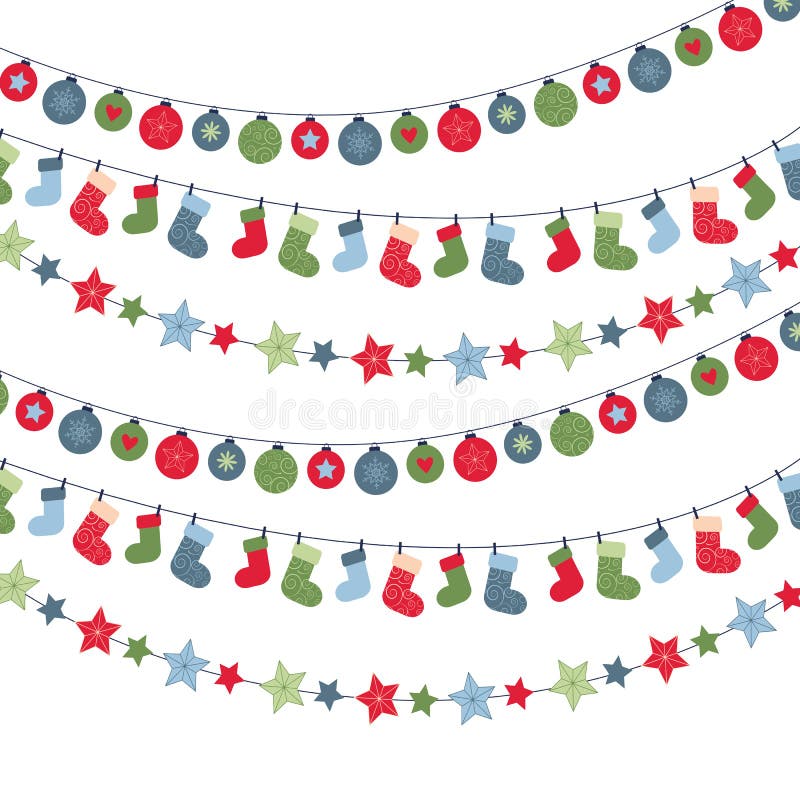 Beautiful Christmas Design Decorations Stock Illustration ...