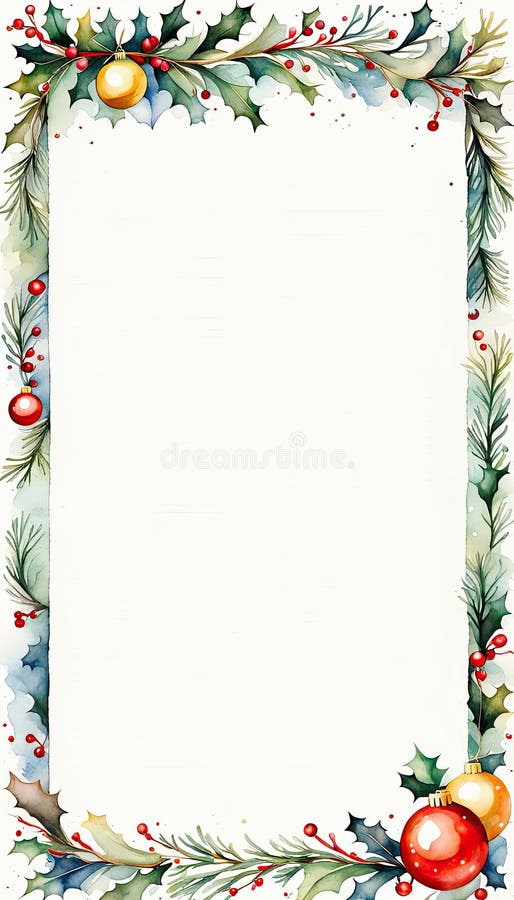 Beautiful Christmas Letter or Menu Background Frame Stock Illustration ...