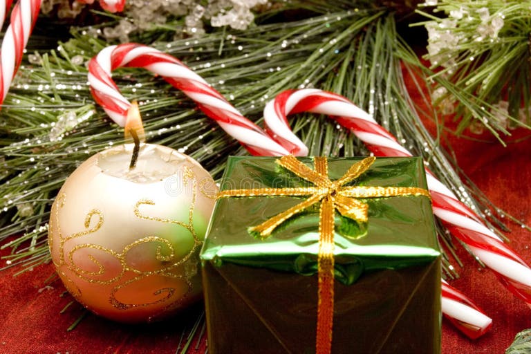 Beautiful Christmas Ornaments Stock Photo - Image of candle, flame: 3313998