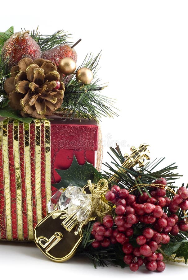 Beautiful Christmas Present with Decorations Stock Image - Image of ...