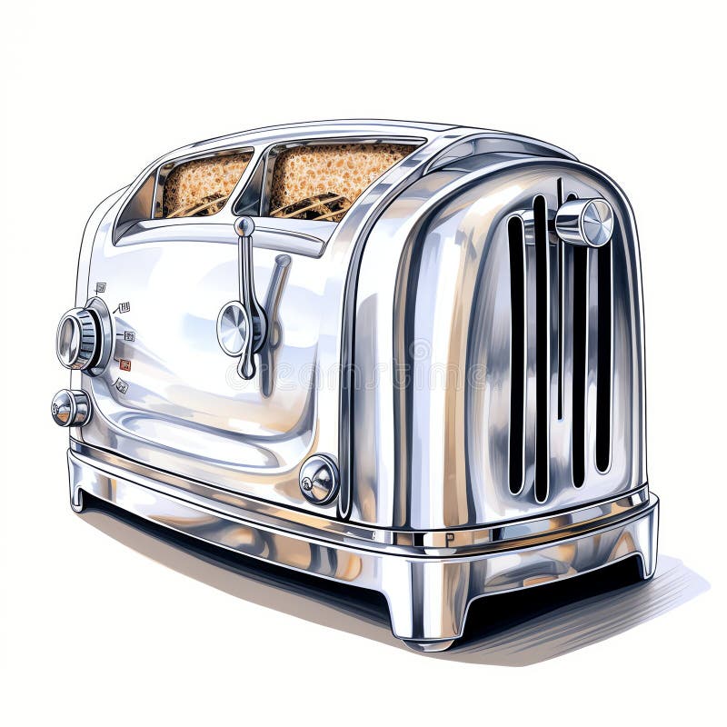 Beautiful Chrome Toaster Clipart Illustration Stock Illustration ...