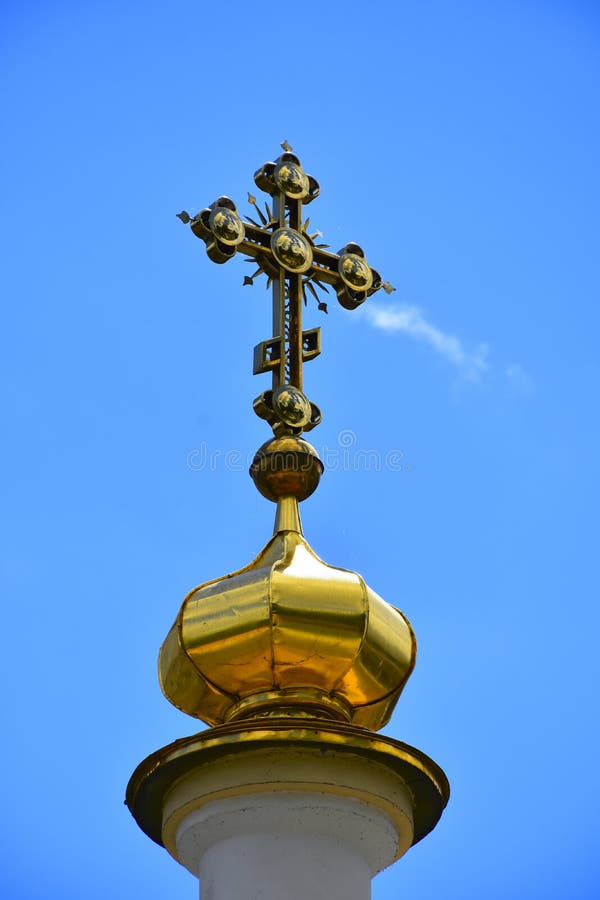 Beautiful Church of a Dome Cross Stock Photo - Image of horizon, ludi ...