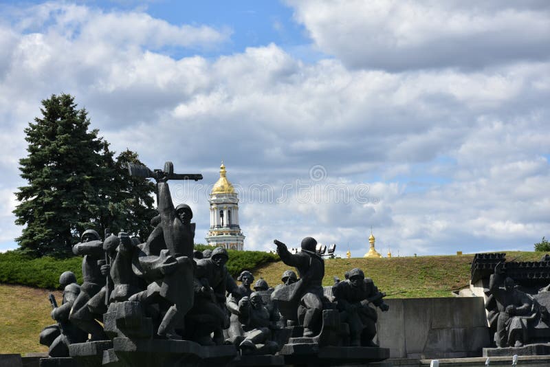 Beautiful Church of a Dome Cross Stock Image - Image of horizon ...