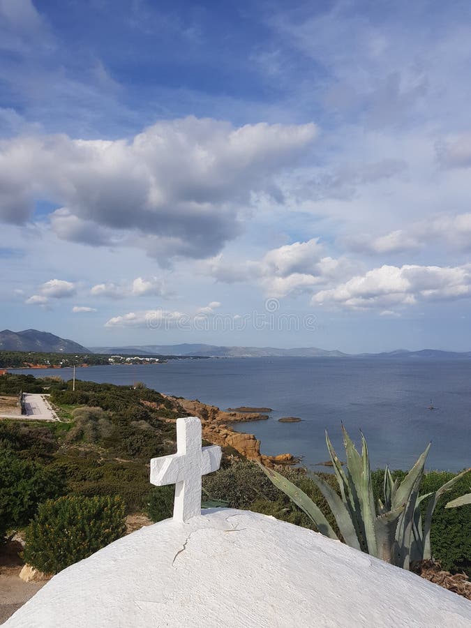 Beautiful Church by the Sea Stock Photo - Image of beautiful, church ...