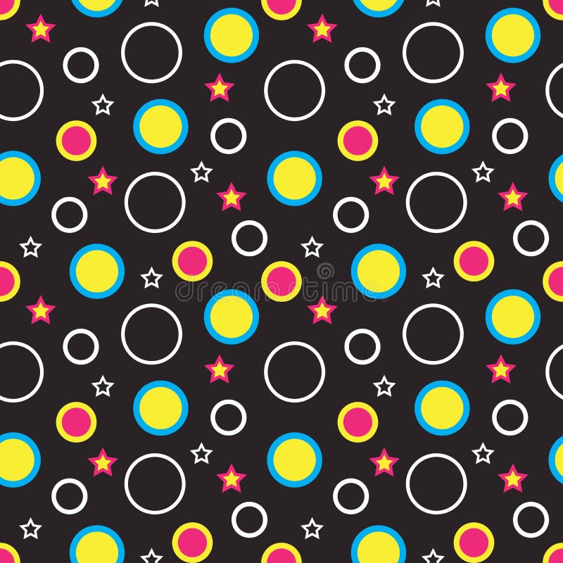 Beautiful Circle Colorful Shape Seamless Pattern for Fabric or Wrapping ...