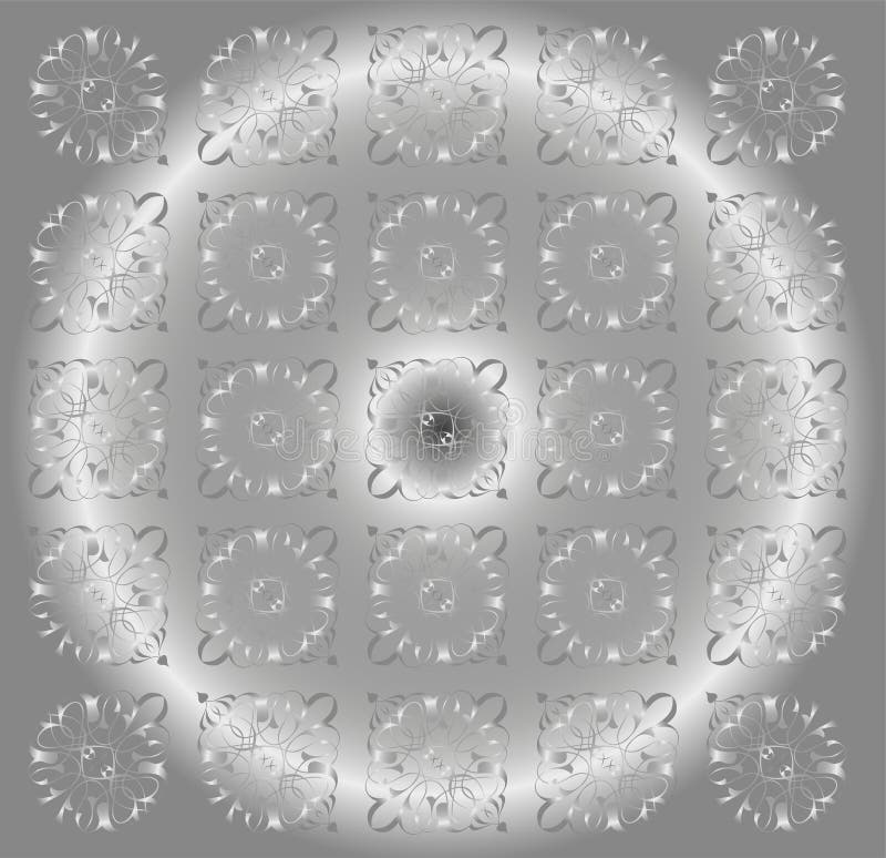 Beautiful Circle Gray Light Floral Background Stock Vector ...