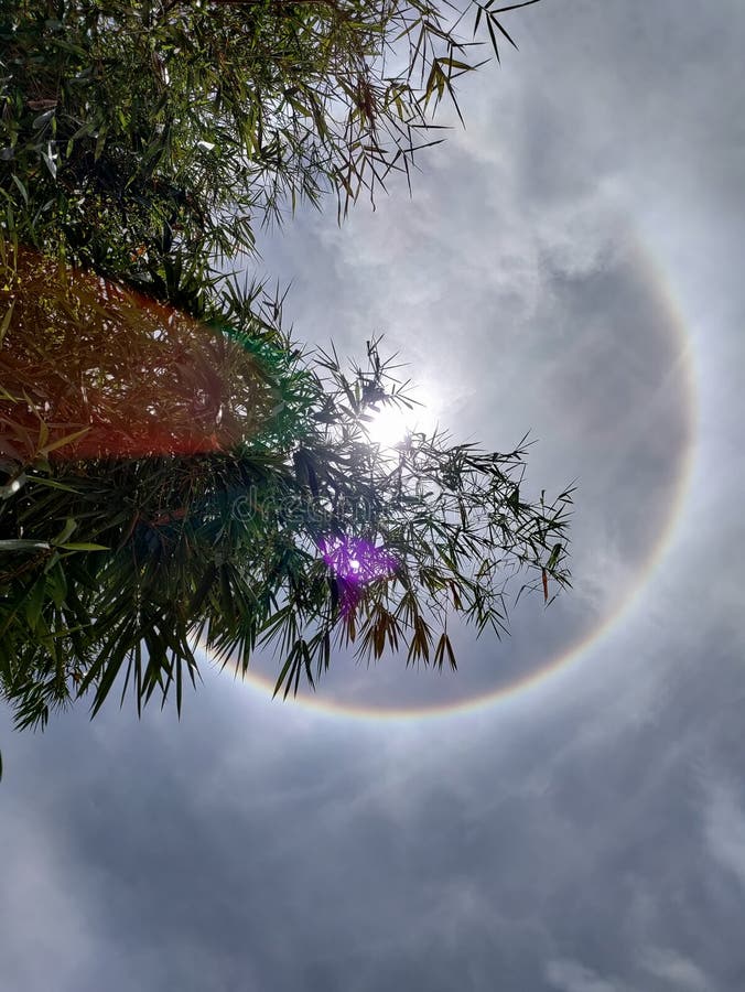 Halos Around the Sun at the Midday Stock Photo - Image of layer, water ...