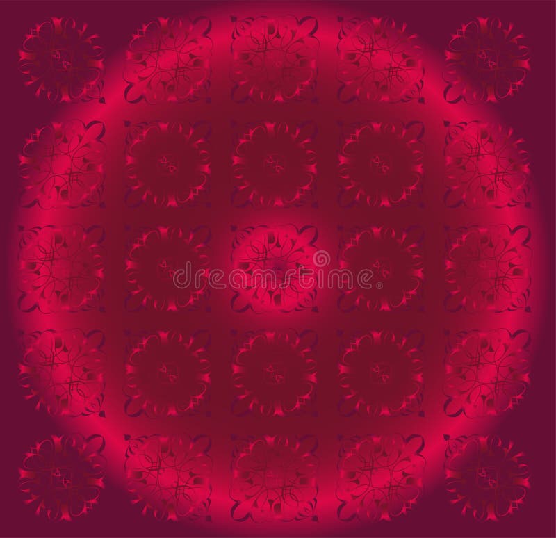 Beautiful Circle Red Light Floral Background Stock Vector ...