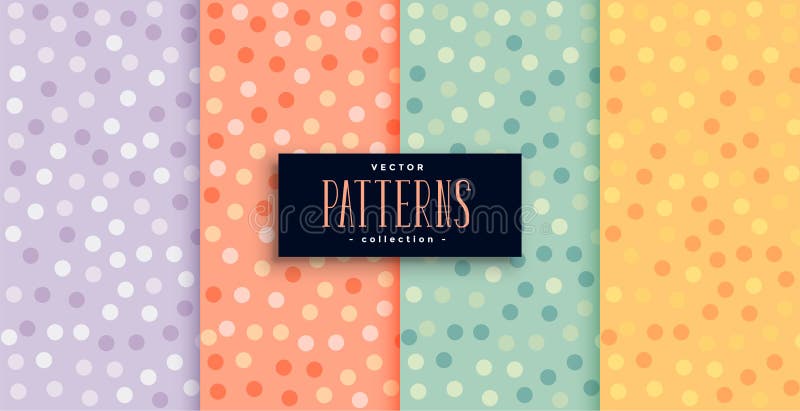Beautiful Circles Patterns Set in Many Colors Stock Vector ...