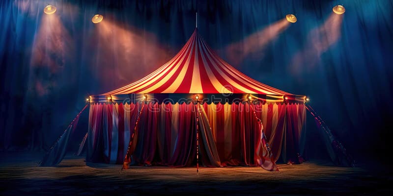Beautiful Circus on a Black Background Stock Image - Image of performer ...