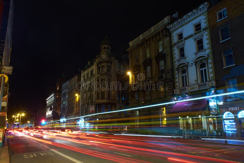 Beautiful City in the Night. Dublin, Ireland Editorial Image - Image of ...