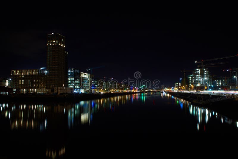 Beautiful City in the Night. Dublin, Ireland Editorial Photo - Image of ...
