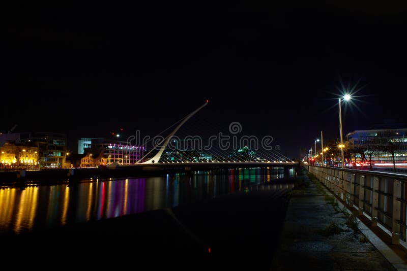 Beautiful City in the Night. Dublin, Ireland Editorial Stock Image ...