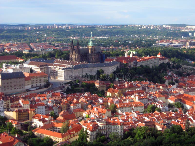 Beautiful city Prague stock photo. Image of aerial, building - 112107992