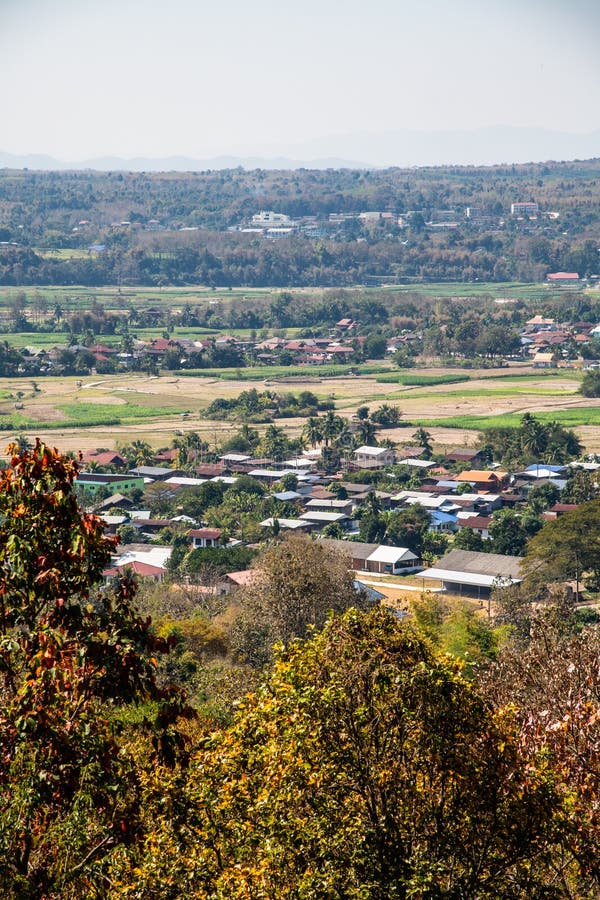 Beautiful City View at Wat Phra that Chom Chaeng View Point Stock Image ...