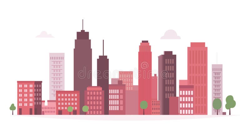 Beautiful Cityscape Landscape Wallpaper with Skyscraper Building ...