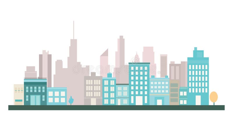 Beautiful Cityscape Landscape Wallpaper with Skyscraper Building ...