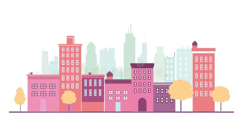 Beautiful Cityscape Landscape Wallpaper with Skyscraper Building ...