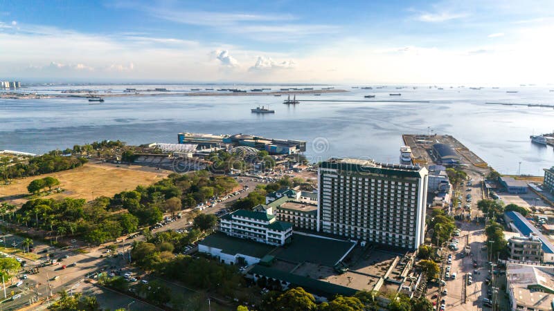 Beautiful Cityscape of Manila, Philippines Taken by Drone Stock Image ...