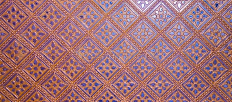 Beautiful Classic Blue Bronze Wall Pattern Stock Image - Image of ...