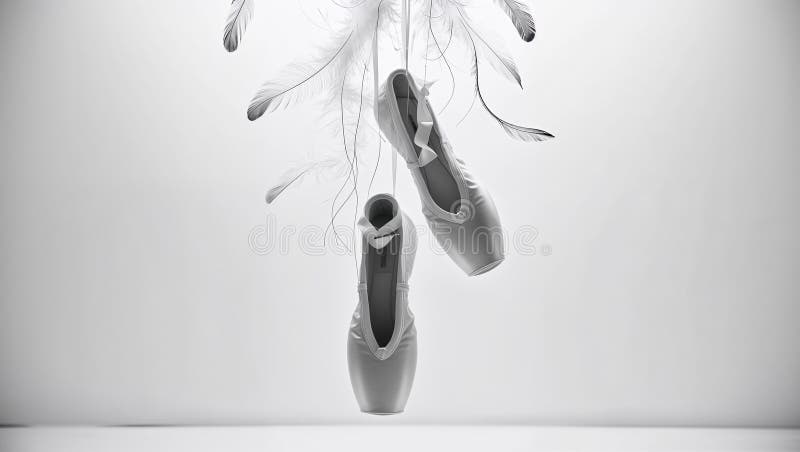 Beautiful Classic, Elegance Ballet Pointe Shoes, Feathers Stock ...