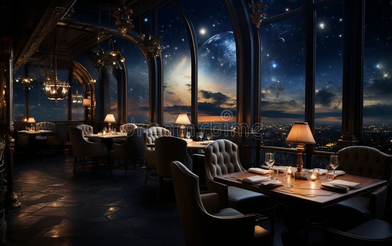 Beautiful Classic Fine Dining Restaurant "generative Ai Stock ...