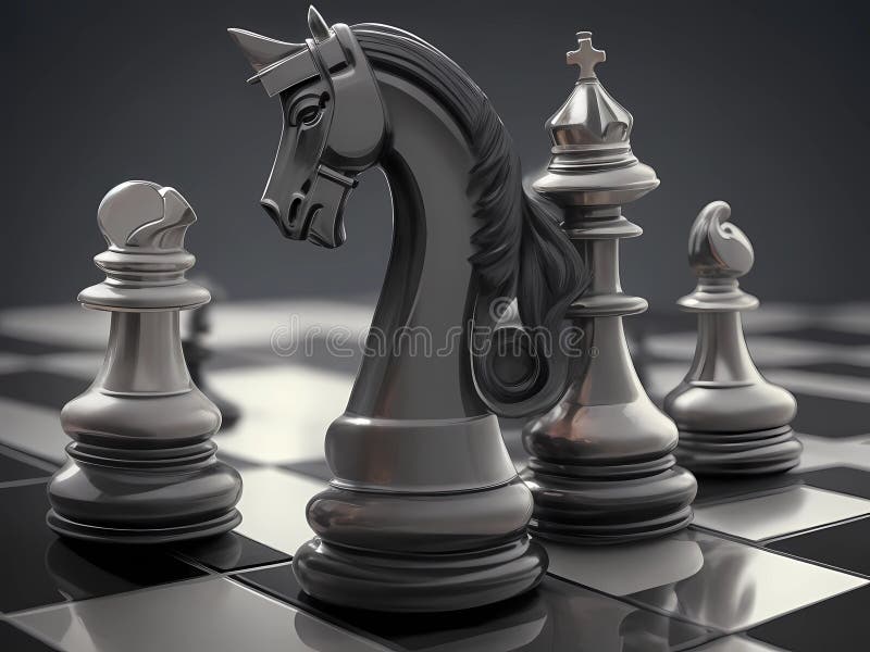 Beautiful Classic Game of Chess Stock Illustration - Illustration of ...