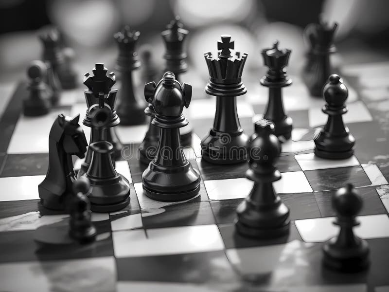 Beautiful Classic Game of Chess Stock Illustration - Illustration of ...