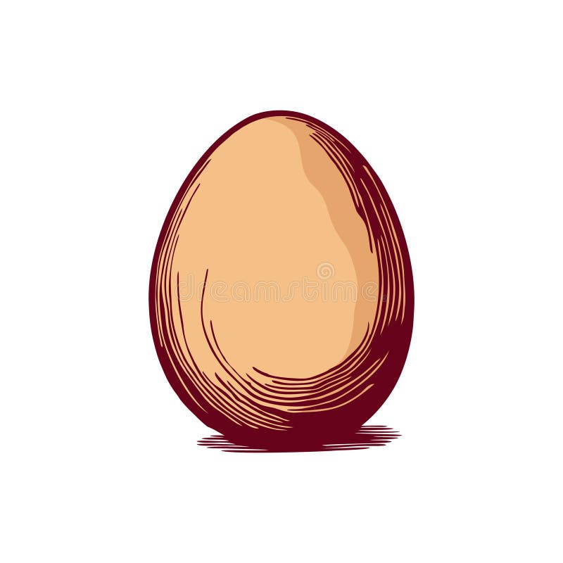 Classic Hand Drawing Egg Illustration Stock Vector - Illustration of ...