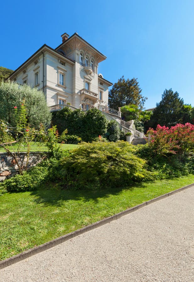 Beautiful Classical Mansion Stock Photo - Image of staircase, facade ...