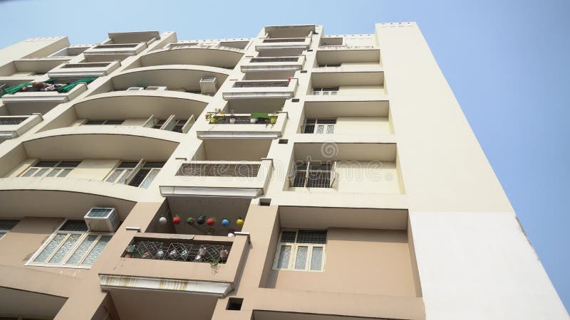 Beautiful Clean Apartment with Windows White Color Stock Photo - Image ...
