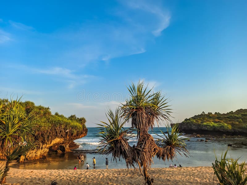 Beautiful and Clean Beaches and Clear Skies Stock Image - Image of ...