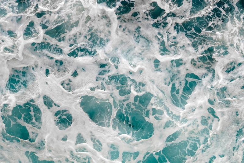 Beautiful Clear Blue Ocean Wave . Top View Stock Image - Image of ...