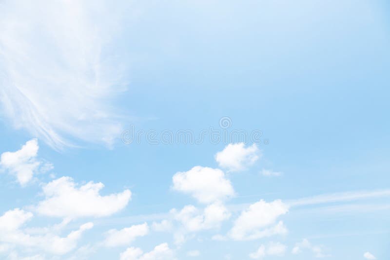 Beautiful Clear Blue Sky Background with Plain Large White Cloud Stock ...