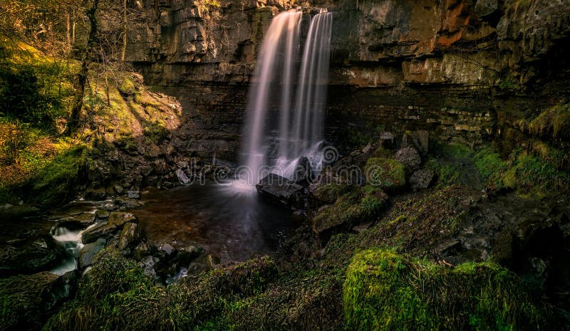 Beautiful, Clear, Natural and Very Refreshing Waterfall Stock Image ...