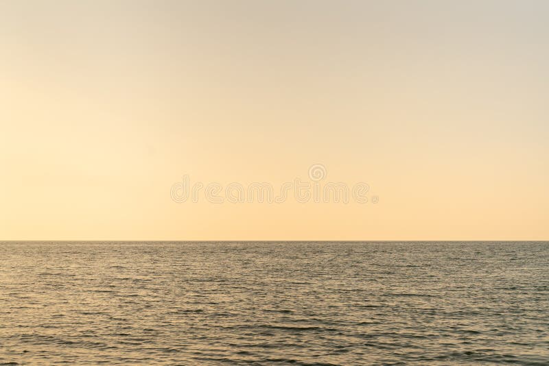 Beautiful Clear Sky Warm Sunset Sea Stock Photo - Image of beautiful ...