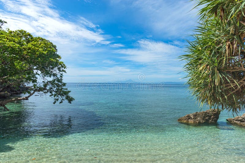 Beautiful Clear Water at Beach, Beautiful Sky with Cloud, Shadow at the ...