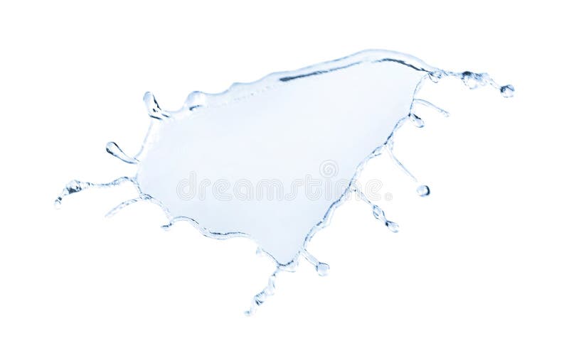 Beautiful Clear Water Splash Isolated Stock Image - Image of moisture ...
