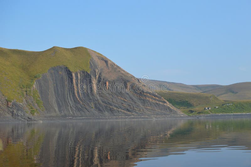 Beautiful Cliff Reflecting in the River Stock Photo - Image of arctic ...