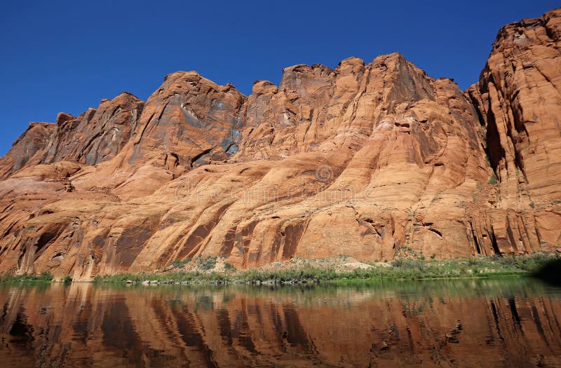Beautiful Cliffs on Colorado River Stock Photo - Image of navajo ...
