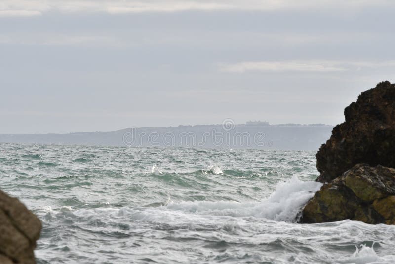 Beautiful Cliffs Made By The Angry Ocean. Stock Image - Image of waves ...