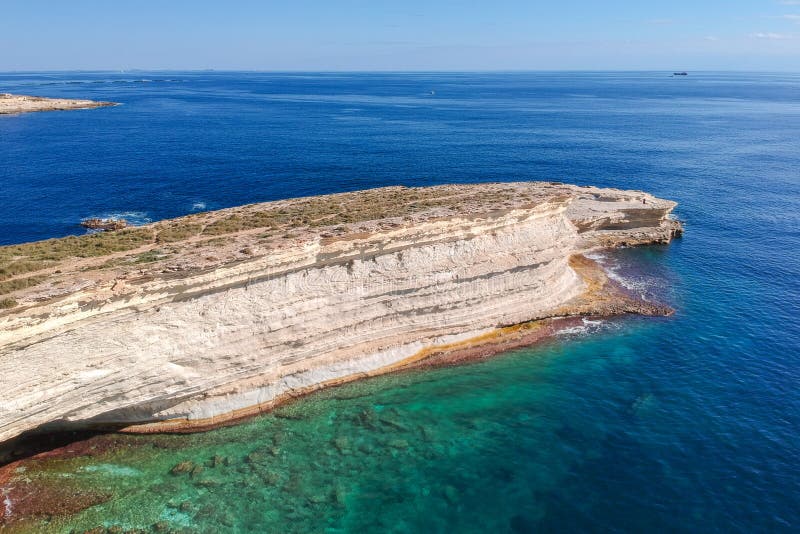 Beautiful Cliffs Near Marsaxlokk on Malta Stock Image - Image of ...