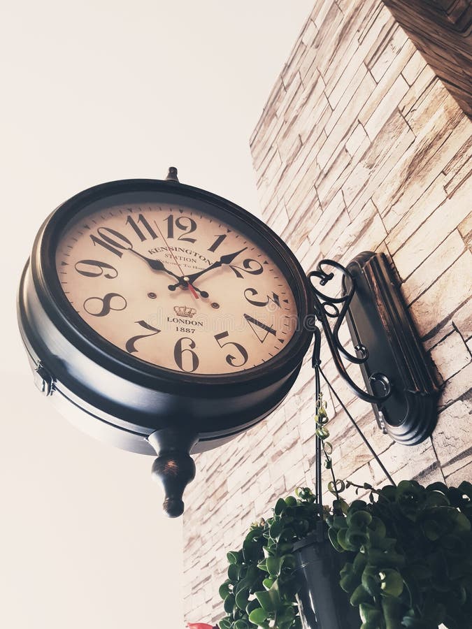 Beautiful Clock Nostalgia Vintage Stock Image - Image of beautiful ...